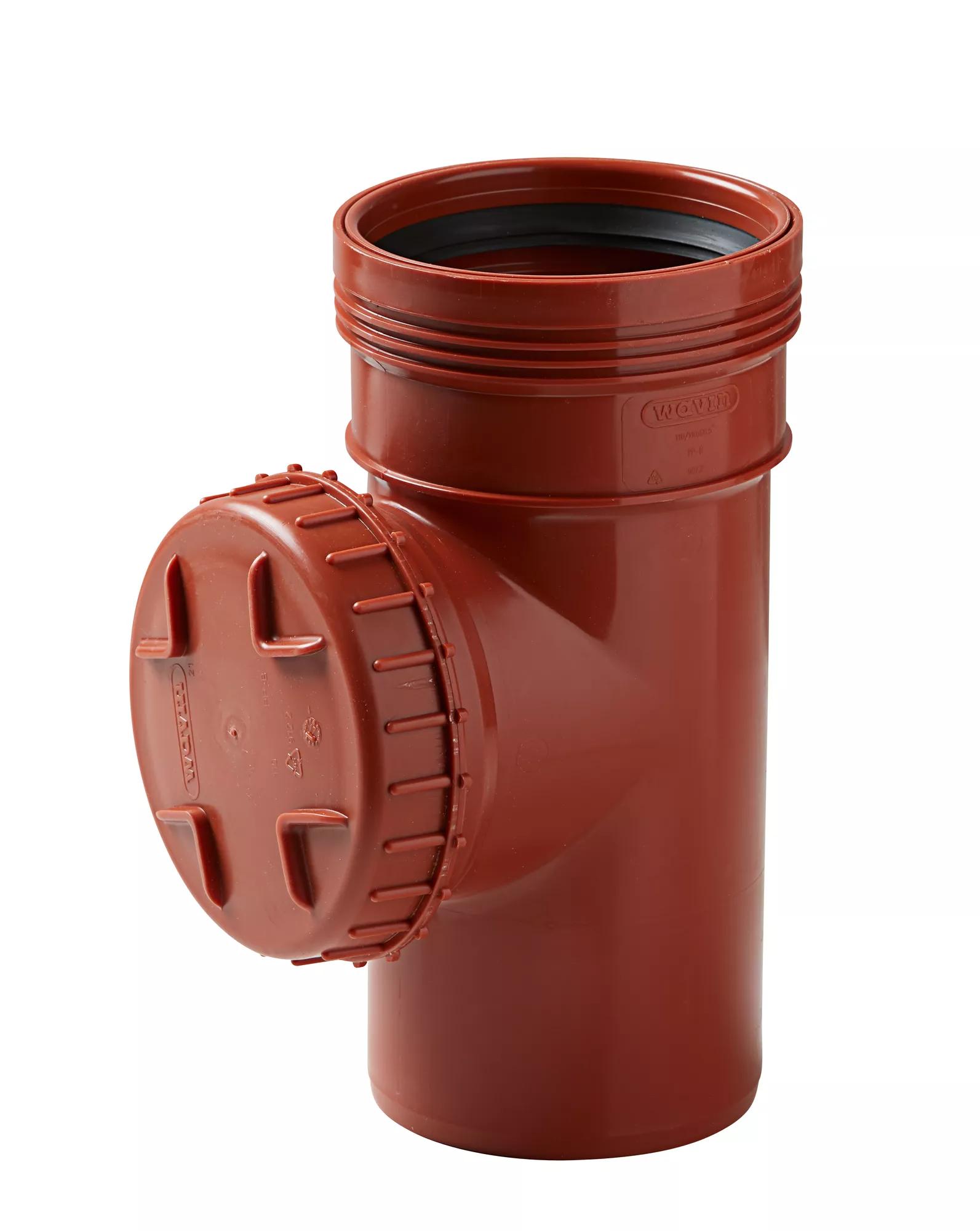 110 renserør m/dæksel Wafix PP rød