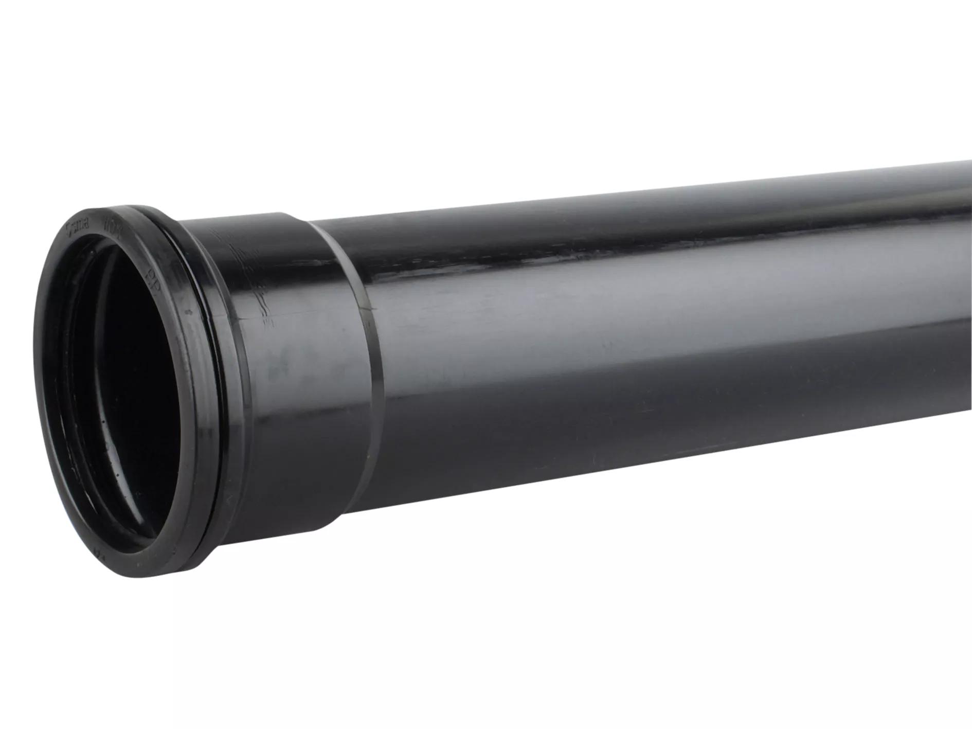 Wavin Soil Pipe Socketed 110mm Black 3m