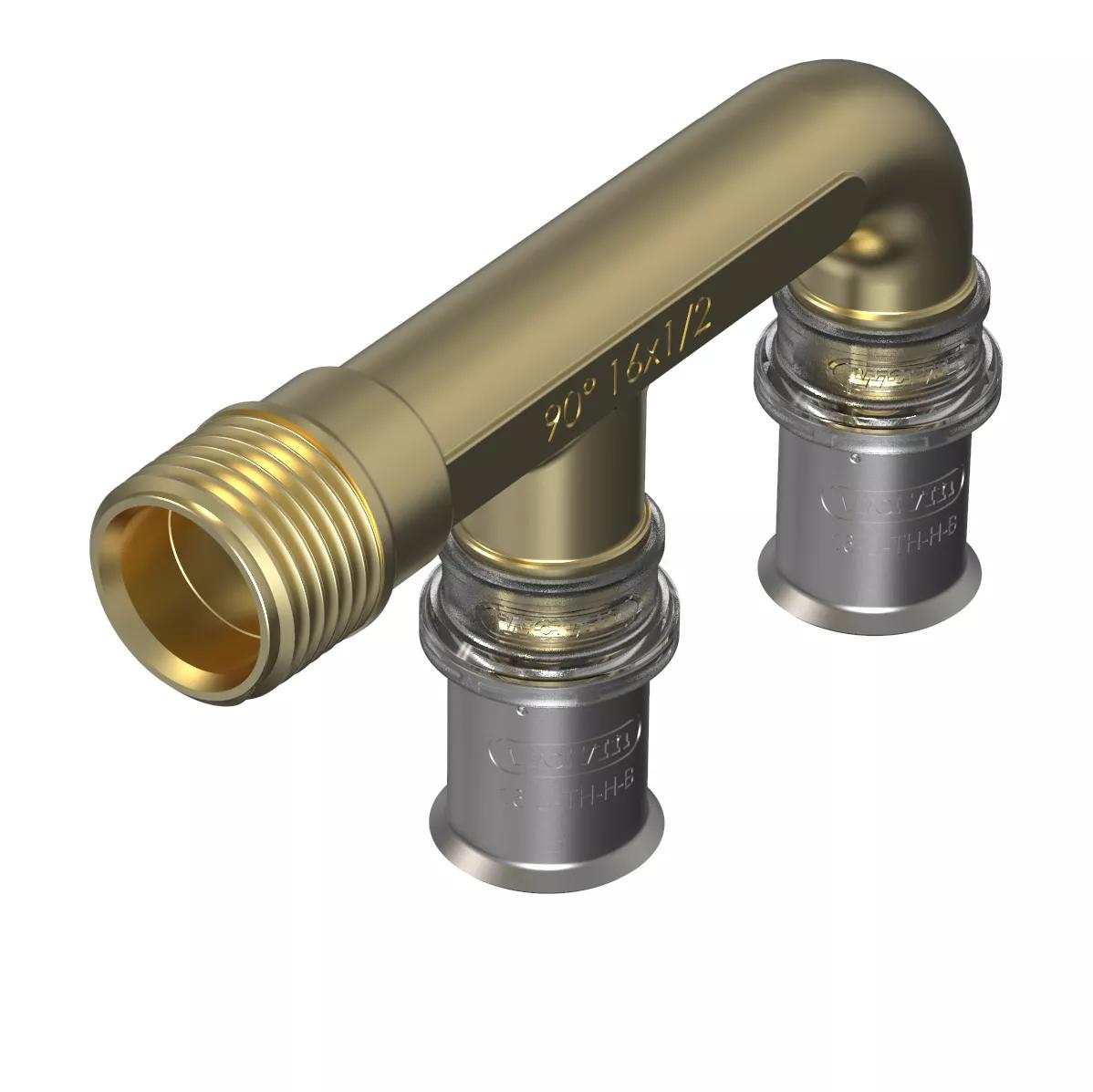 Wavin Tigris M5 DRL U-Übergang Außengewinde 90 Grad 20x3/4"