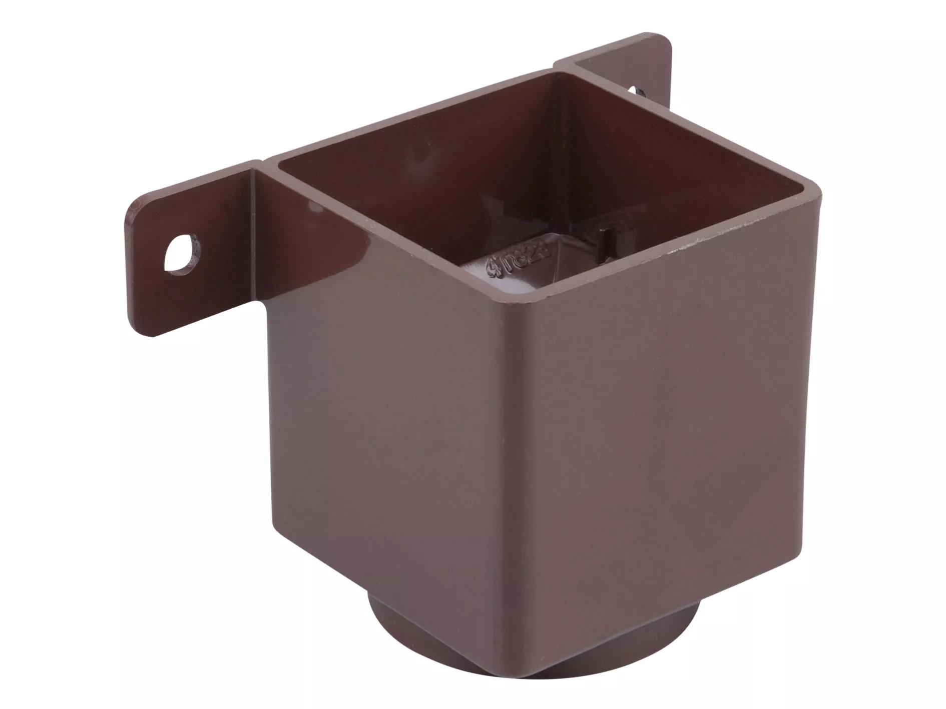Osma Squareline Pipe Shoe And Bracket 61mm Brown - Product Specifications