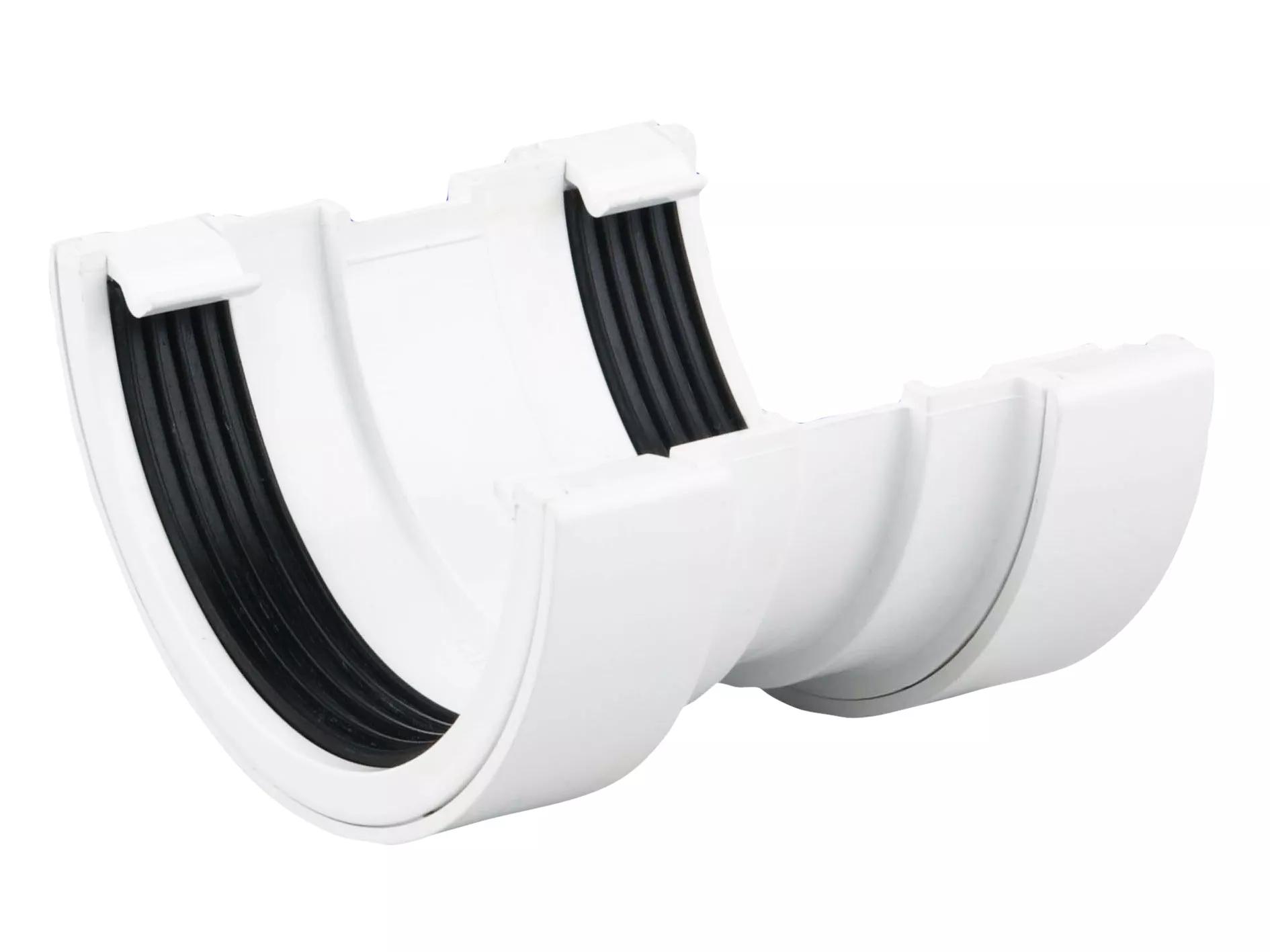 Osma Roundline Gutter Union 112mm White - Product Specifications