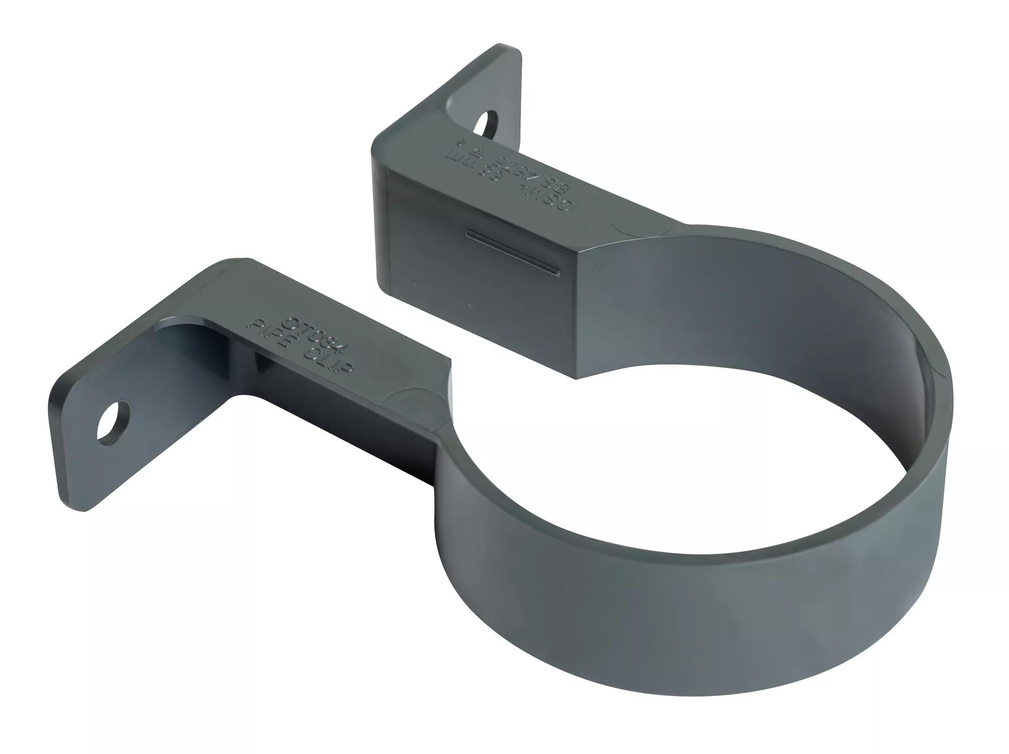 Wavin RoundLine Pipe Bracket 68mm Anthracite Grey