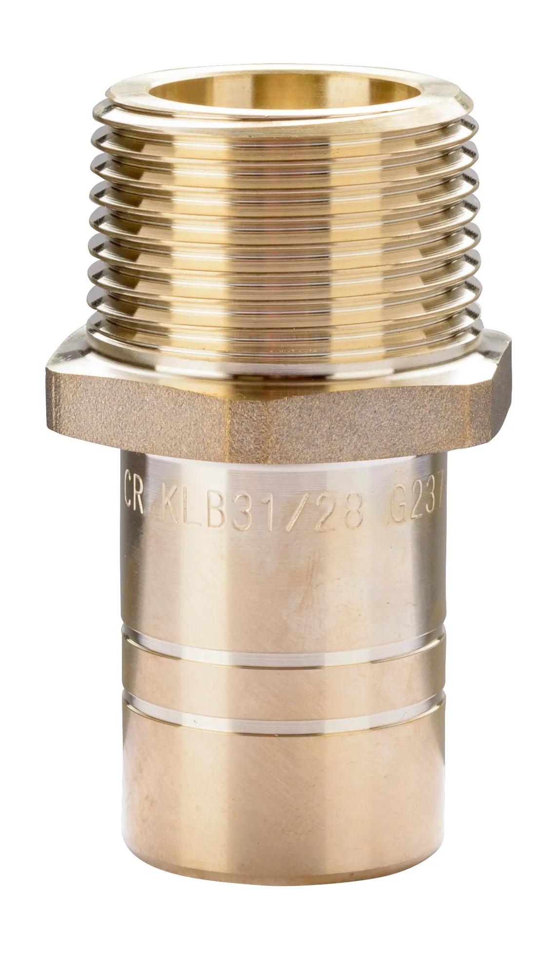 Hep2O Keyless brass adaptor 28mm x1 inch spigot/ male thread