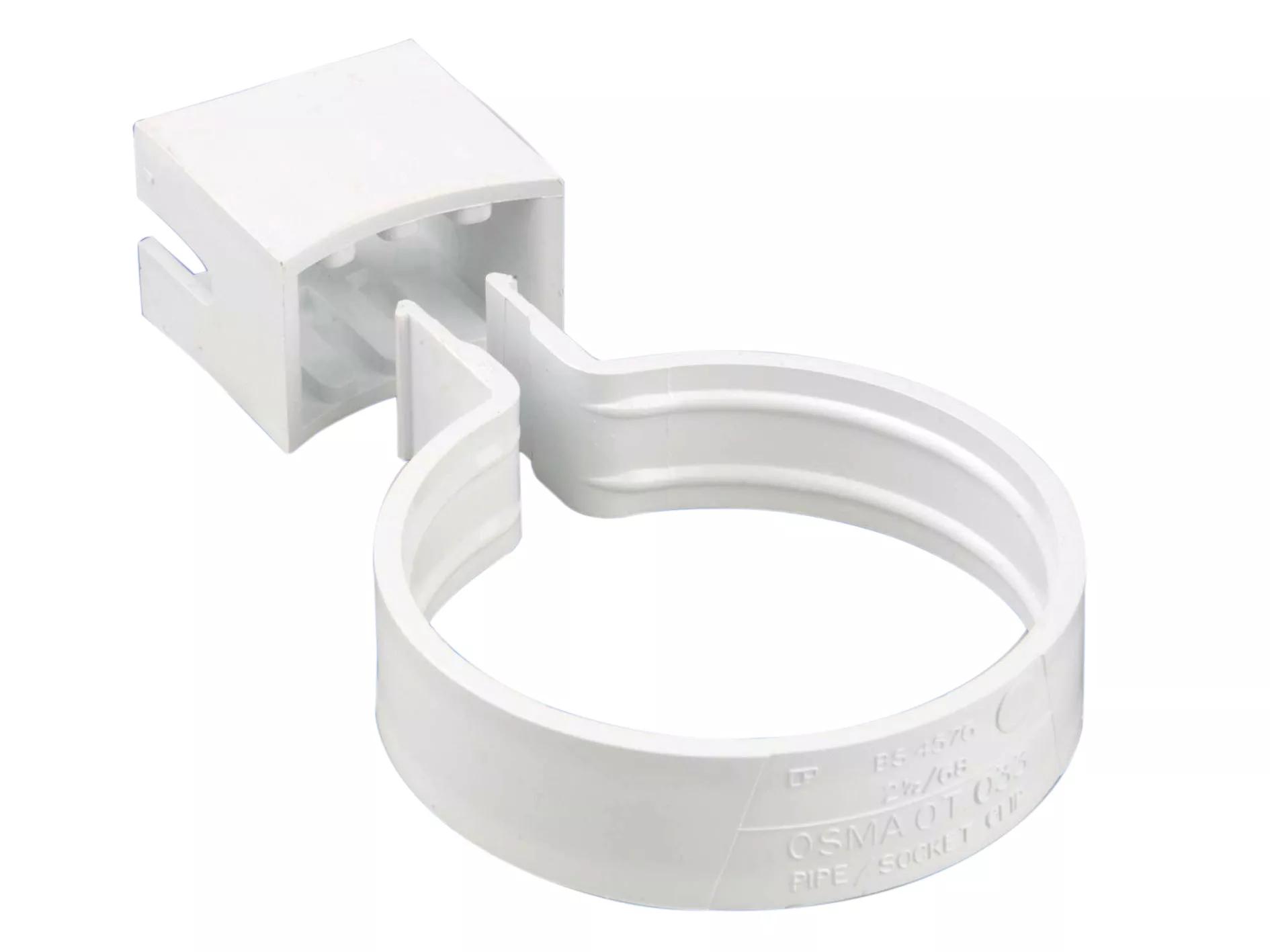 Osma Roundline Pipe Or Socket Bracket 68mm White - Product Specifications