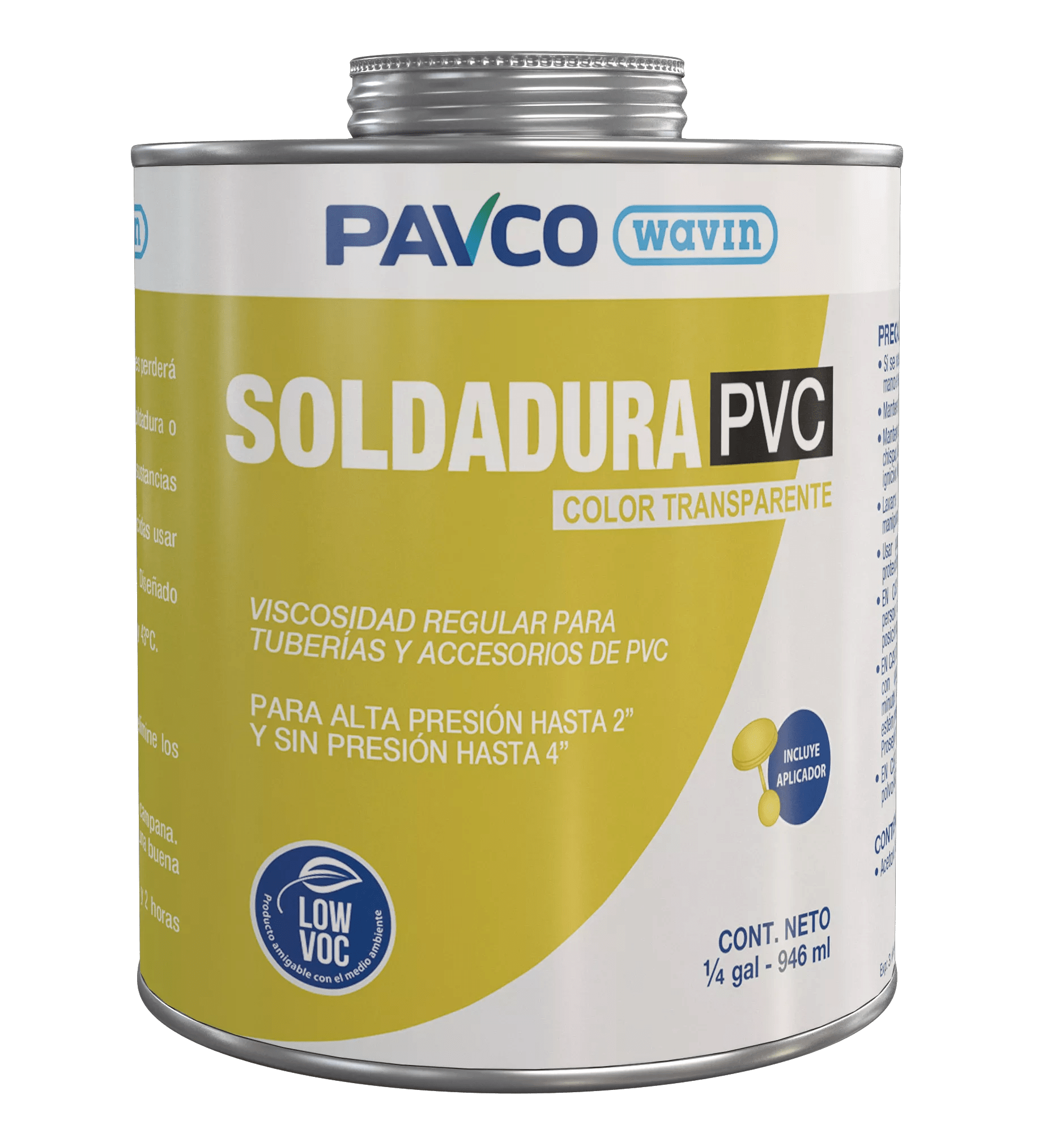 SOLDADURA PVC REGULAR 1/4 PAVCO WAVIN