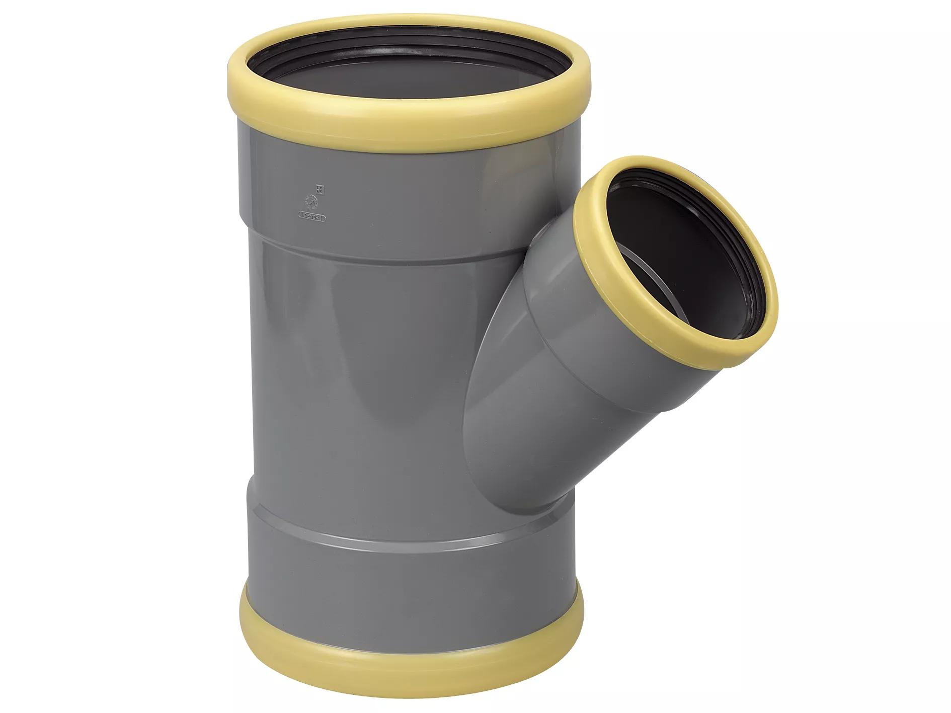 PVC T-stuk 45° GR/GD 250X200 SN8 3M