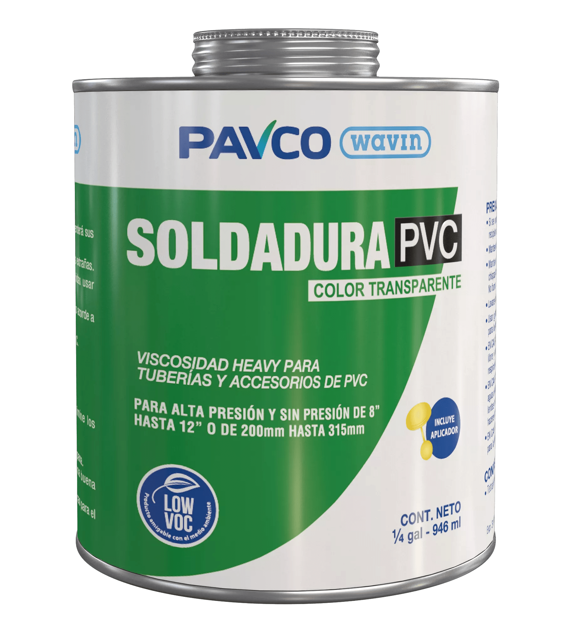 Soldadura Pvc Heavy 1 4 Pavco Wavin Especificaciones Del Producto