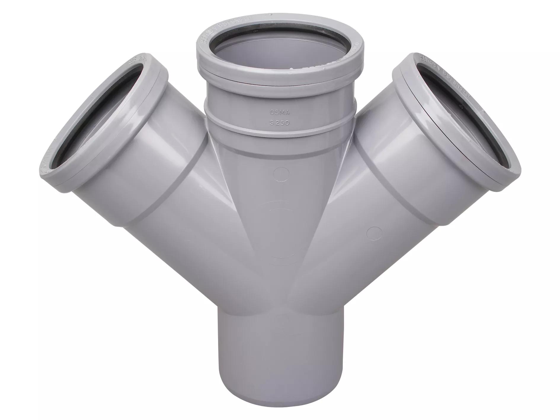 OsmaS PVCU D Brch 45° GY 110x110 S/S